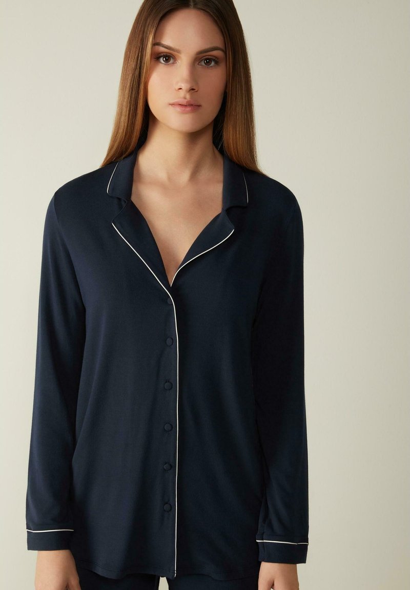 Intimissimi LANGARM - Pyjamasöverdel - intense blue/mörkblå - Zalando.se