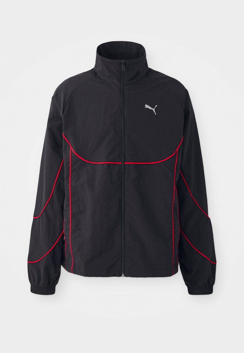 Puma TECH - Tröja med dragkedja - black/red/svart - Zalando.se