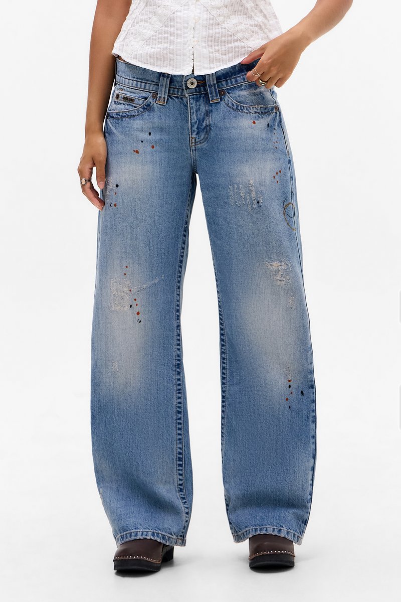 BDG Urban Outfitters KAYLA PRINTED - Relaxed fit jeans - light vintage ...