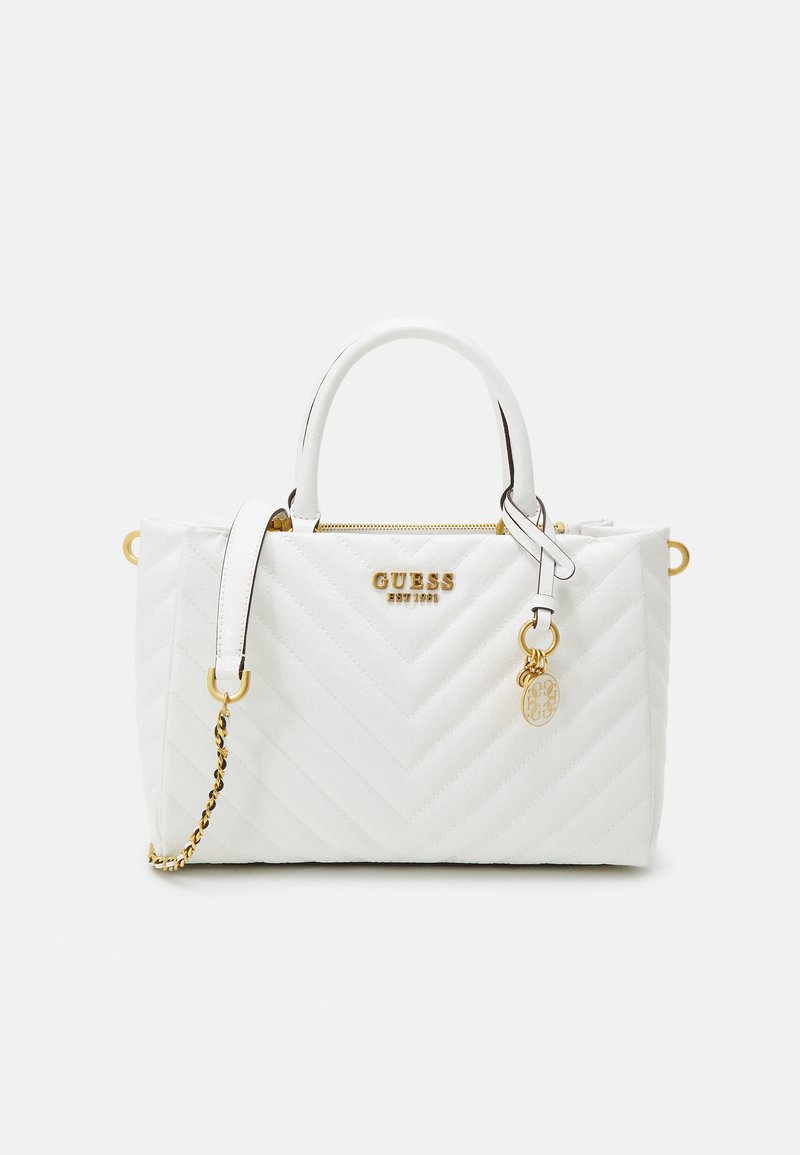 Guess JANIA SOCIETY SATCHEL - Handväska - white/vit - Zalando.se