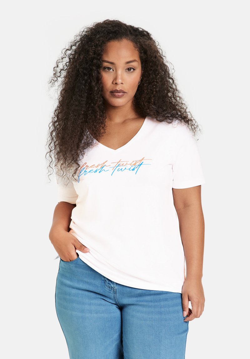 Samoon KURZARM RUNDHALS MIT VERZIERTEM LETTER - Trükipildiga T-särk ...