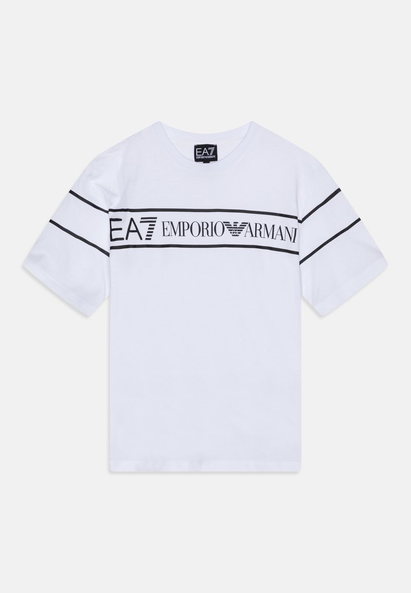 EA7 Emporio Armani LOGO SERIES UNISEX - T-Shirt print - bianco/weiß - Zalando.de