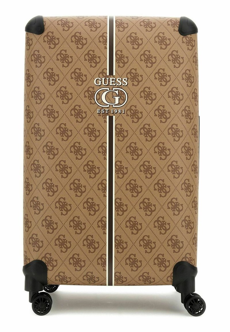 Guess KALLISTO EXPANDABLE WHEELER - Wheeled suitcase - latte multi ...