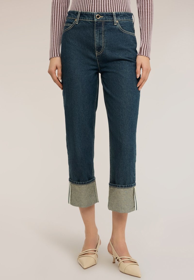 Motivi CROPPED CON RISVOLTO - Jeans slim fit - blu - Zalando.it