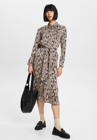 Esprit Collection SATEEN WITH PRINT - Shirt dress - black - Zalando.co.uk