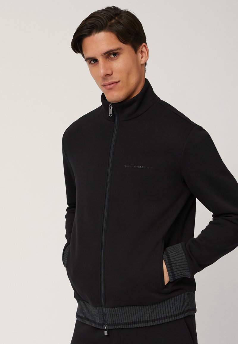 Harmont & Blaine Felpa con zip - nero - Zalando.it