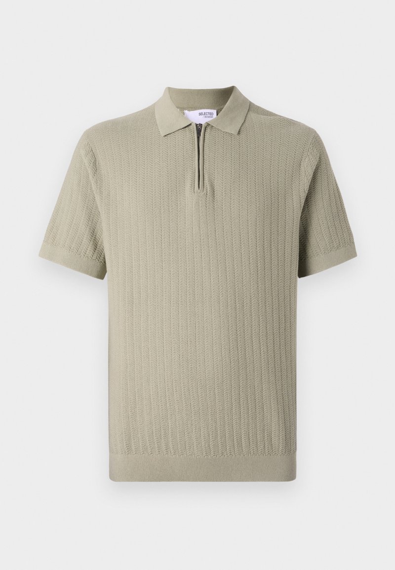 Selected SLHCRAN STRUCTURE ZIP NOOS - Poloshirts - iceberg green ...