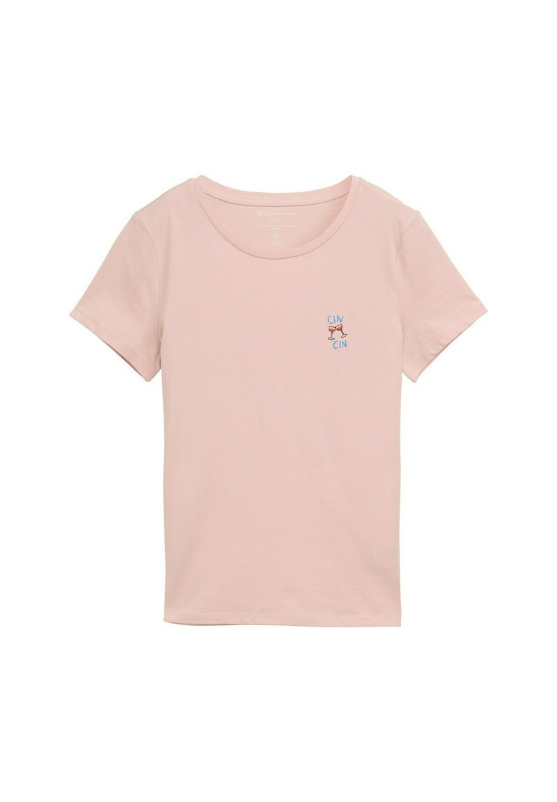 TOM TAILOR DENIM WITH CHEST EMBRO - T-Shirt print - rose smoke/rosa ...