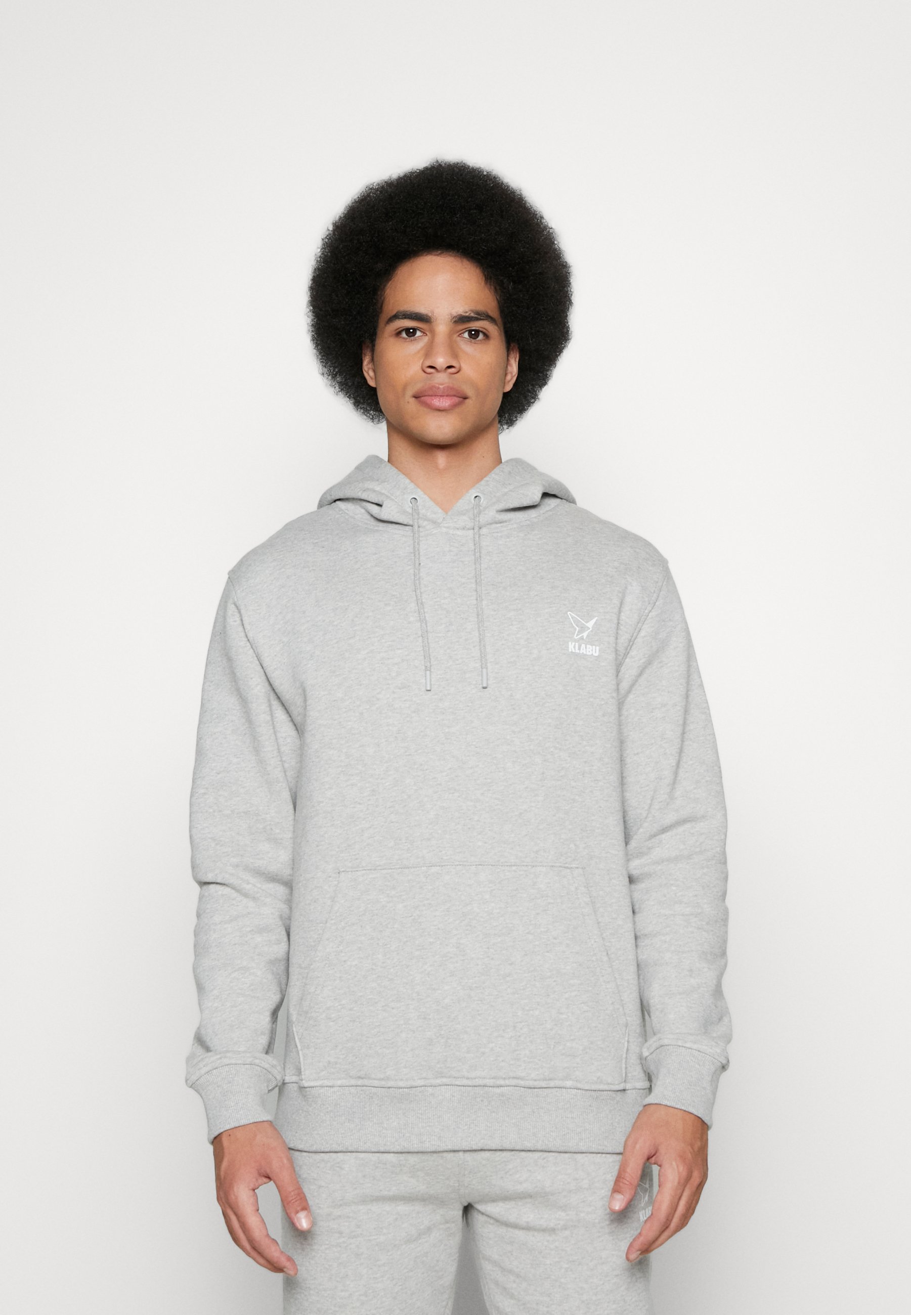 KLABU LOGO HOODY - Sweatshirt - grey heather/white/grau - Zalando.ch