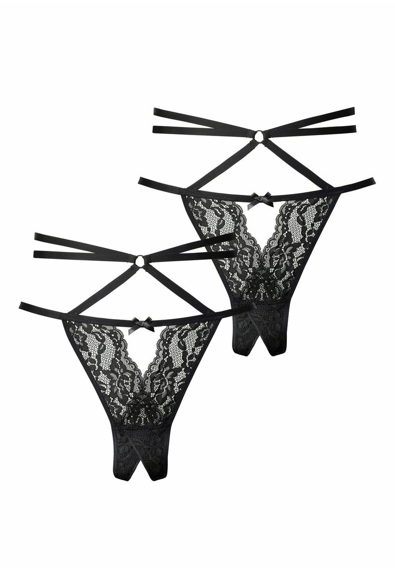 LASCANA PETITE FLEUR GOLD BY LASCANA THONG OUVERT 2 PACK - Alul nyitott ...