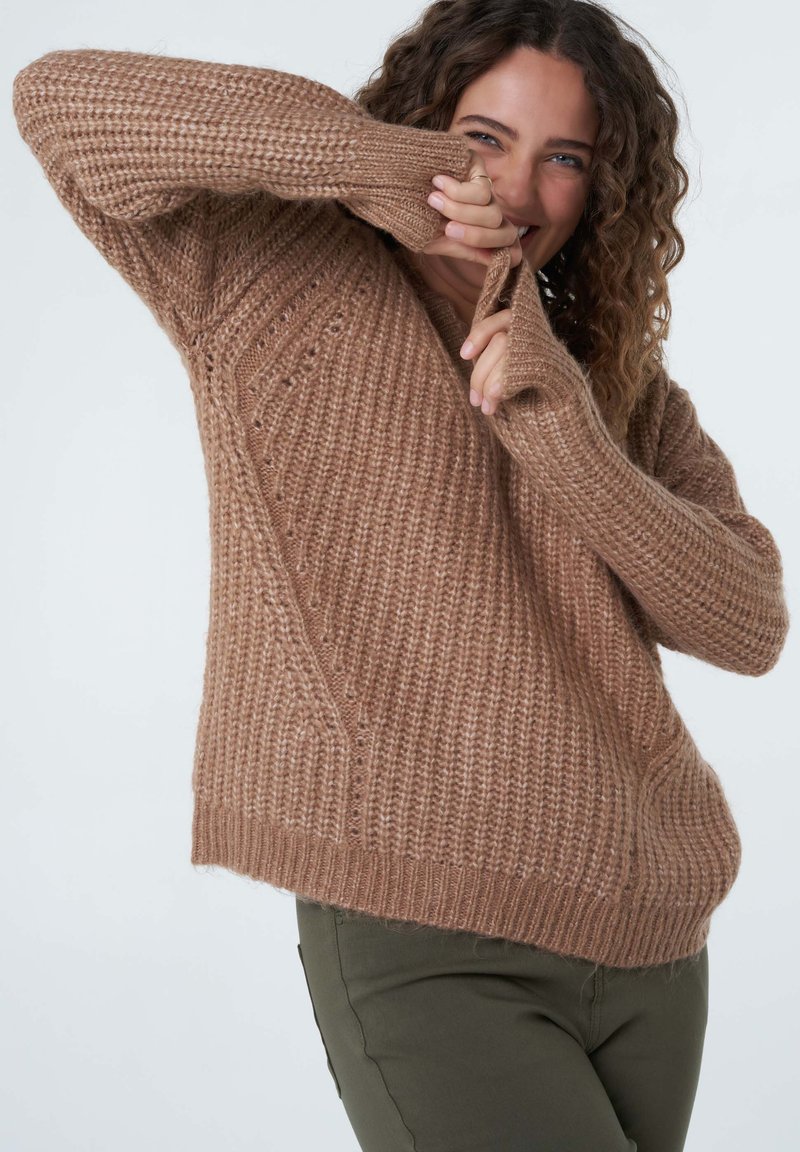 MS Mode KNITTED - Pullover - camel - ZALANDO.FR