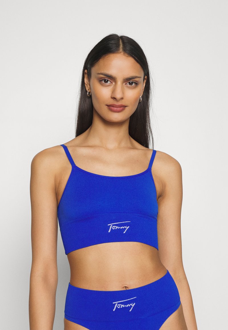 Tommy Jeans Long Line Scoop Bralette Top Ultra Blue Azul Zalando Es