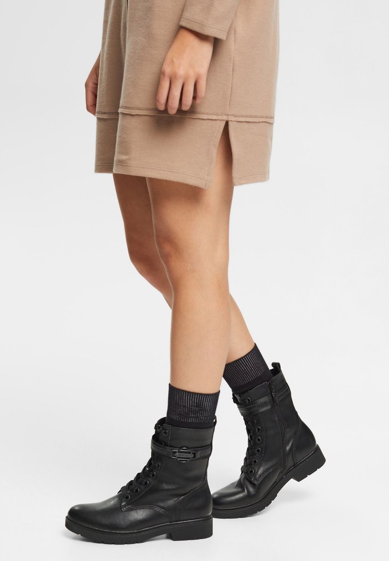 Esprit Botines con cordones - black/negro - Zalando.es