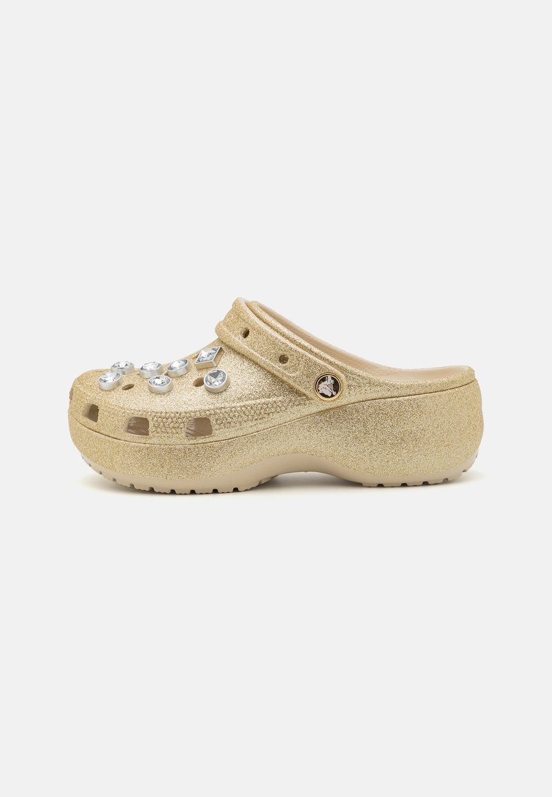 Crocs PLATFORM GLITTER - Muiltjes met hak - gold/goudkleurig - Zalando.be