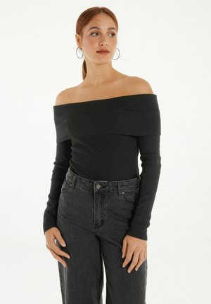 Cache Cache MIT BARDOT-AUSSCHNITT - Jersey de punto - noir/negro ...