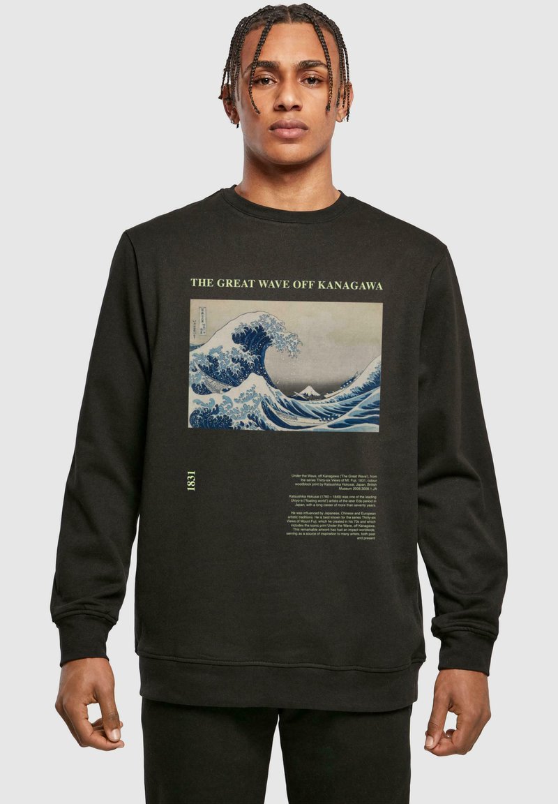 Merchcode APOH - HOKUSAI 1831 CREWNECK - Sweater - black/zwart - Zalando.nl
