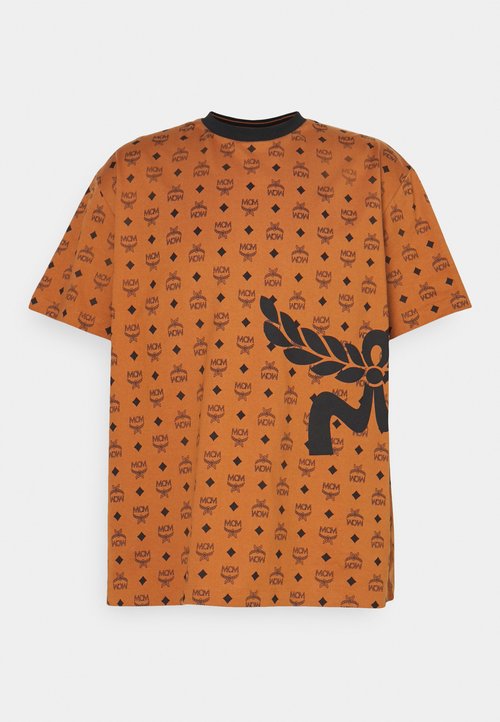 MCM COLLECTION SLEEVES TEE - Printtipaita - cognac/konjakki - Zalando.fi