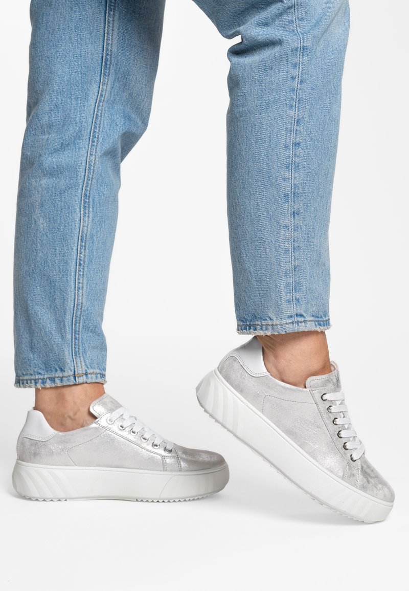 ara MONACO SNEAKER - Sneaker low - silber/silberfarben - Zalando