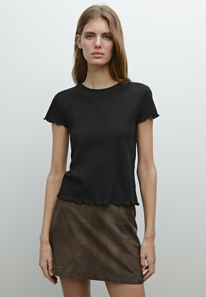 Massimo Dutti T-Shirt print - black/schwarz - Zalando.ch