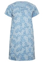 Yours Clothing HEART PLACKET - Nachthemd - blue/blau - Zalando.de