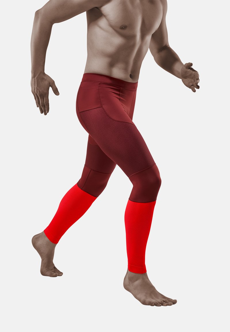 CEP RUN COMPRESSION - Tights - dark red lava/donkerrood - Zalando.nl