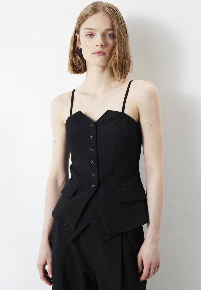 Ipekyol SLIM FIT WITH REMOVABLE STRAPS - Top - black/schwarz - Zalando.at