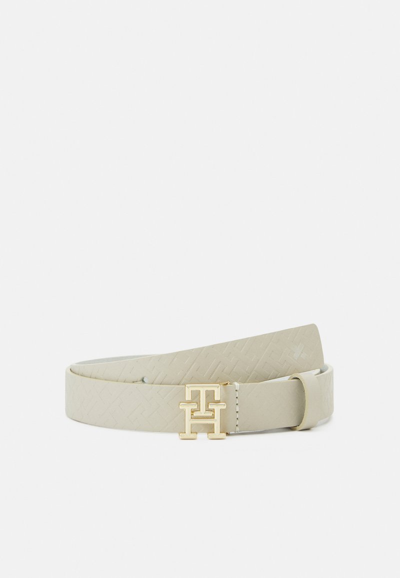 Tommy Hilfiger LOGO MONO - Gürtel - feather white/offwhite - Zalando.de