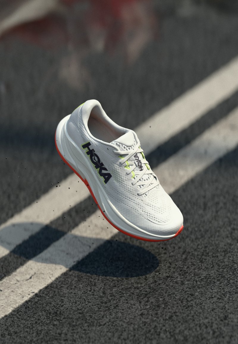 HOKA RINCON 4 - Road running shoes - frost/neon yuzu/white - Zalando.co.uk