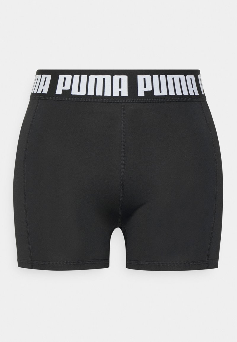 Puma TRAIN STRONG SHORT - Leggings - puma black/black - Zalando.co.uk