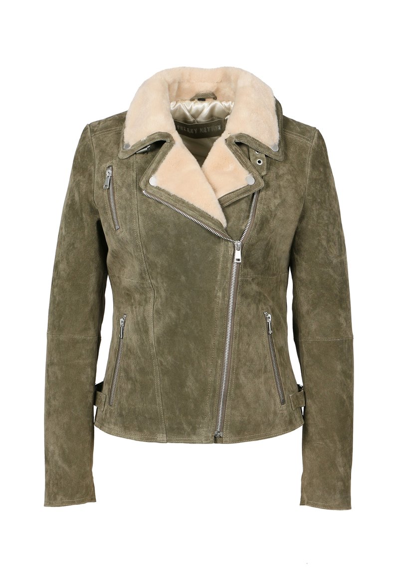 Freaky Nation Leren jas - olive/olijfgroen - Zalando.nl