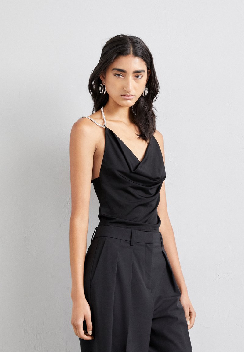 Alice + Olivia CORAL STRAP COWL - Top - black/nero - Zalando.it