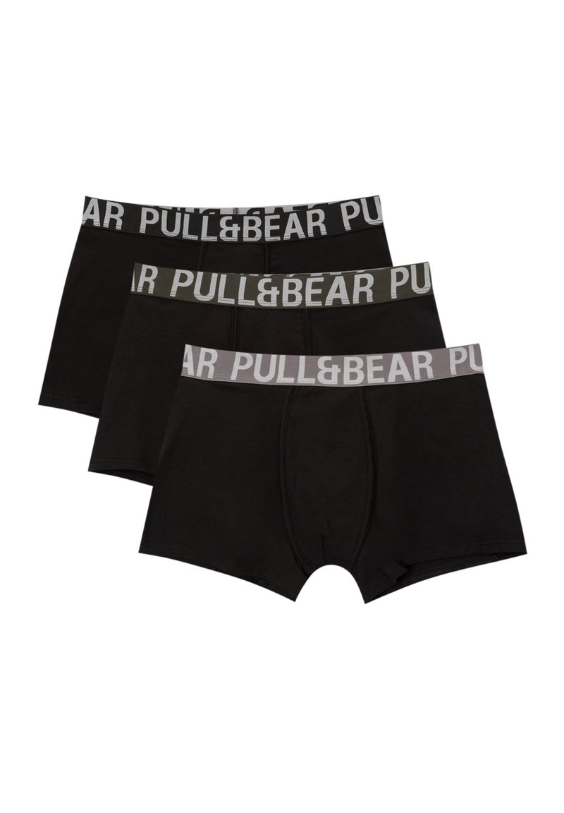 PULL&BEAR LOGO 3 PACK - Boxershorts - black/zwart - Zalando.nl