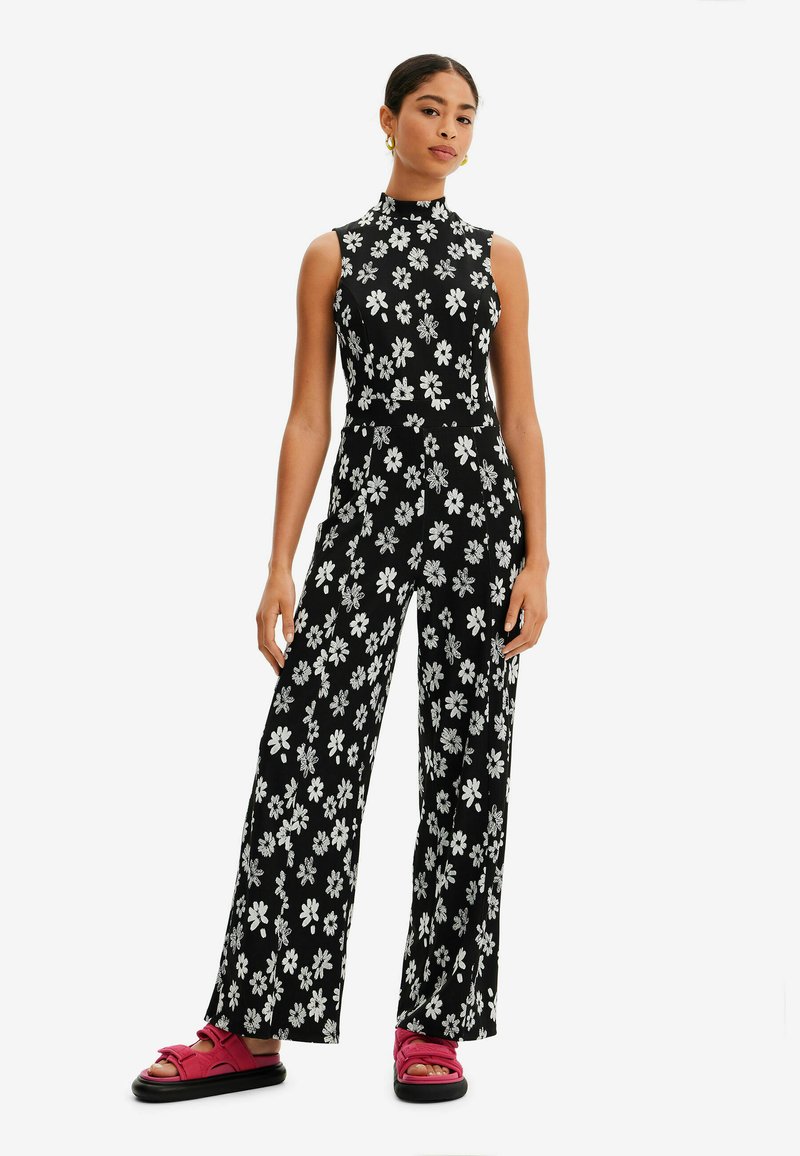 Desigual CONTRAST FLORAL JUMPSUIT - Jumpsuit - black/schwarz - Zalando.de