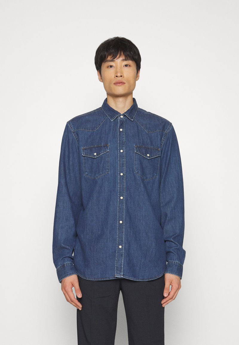 GAP WESTERN - Shirt - dark wash indigo/dark-blue denim - Zalando