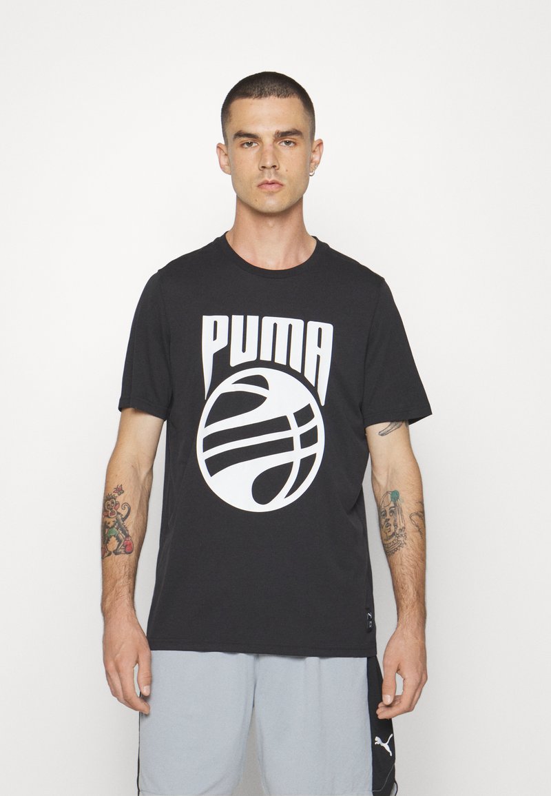Puma POSTERIZE TEE - Print T-shirt - black - Zalando.ie