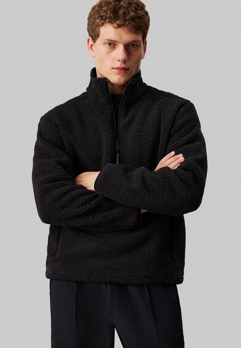 Calvin Klein Performance Fleece jacket - black beauty/black - Zalando