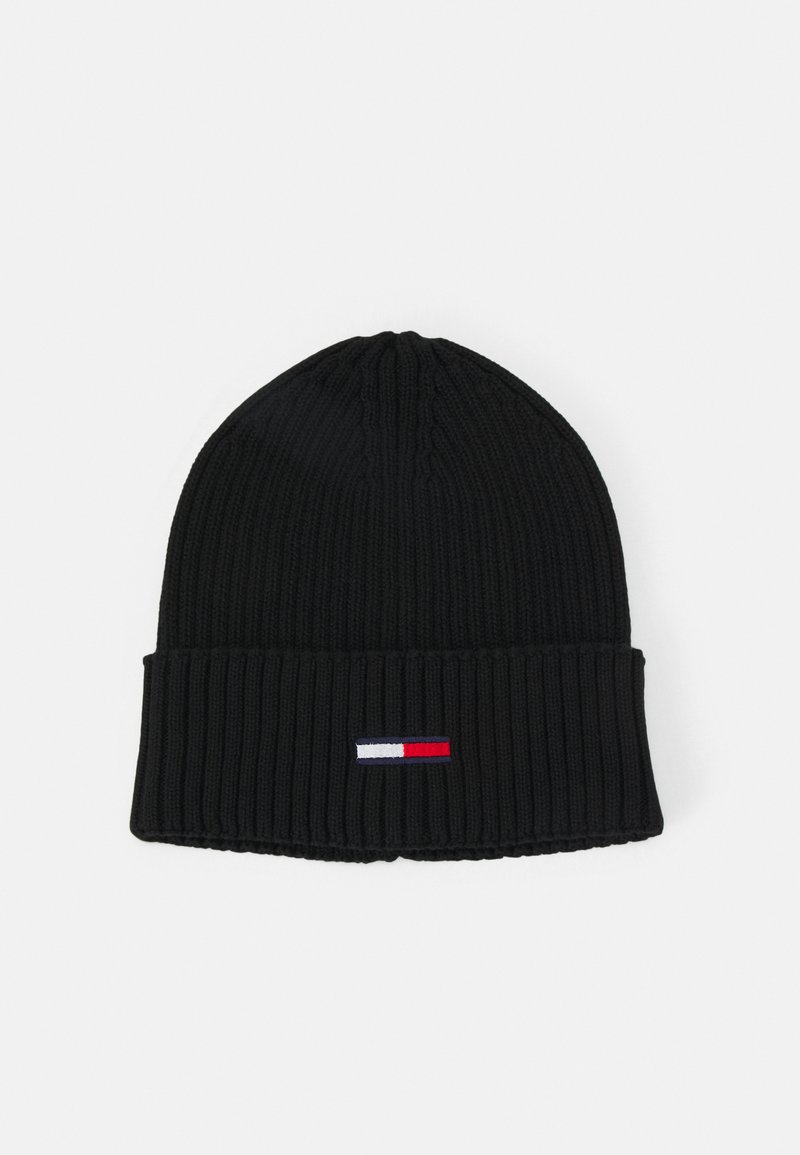 Tommy Jeans FLAG BEANIE UNISEX - Beanie - black - Zalando.ie