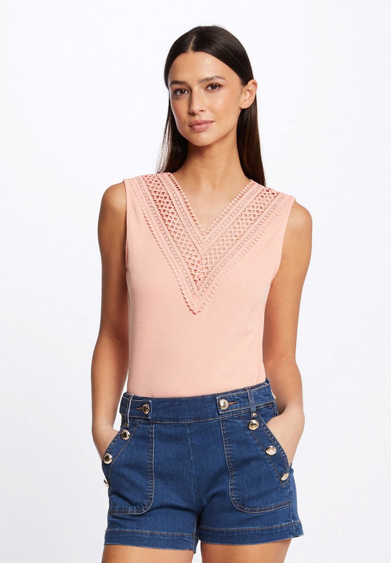 Morgan TANK WITH WIDE STRAPS - Top - mottled pink/rosa screziato ...