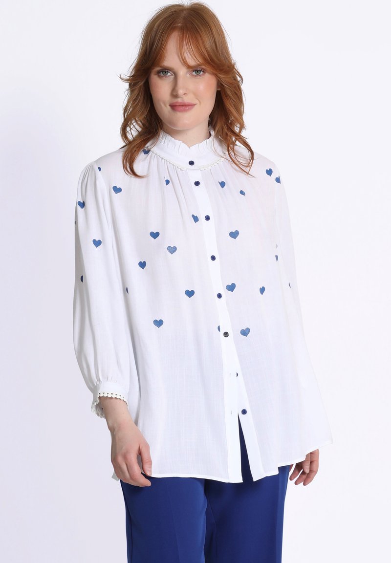 Jean Marc Philippe UNIE AVEC COEUR SÉRIGRAPHIÉ - Chemisier - blanc ...