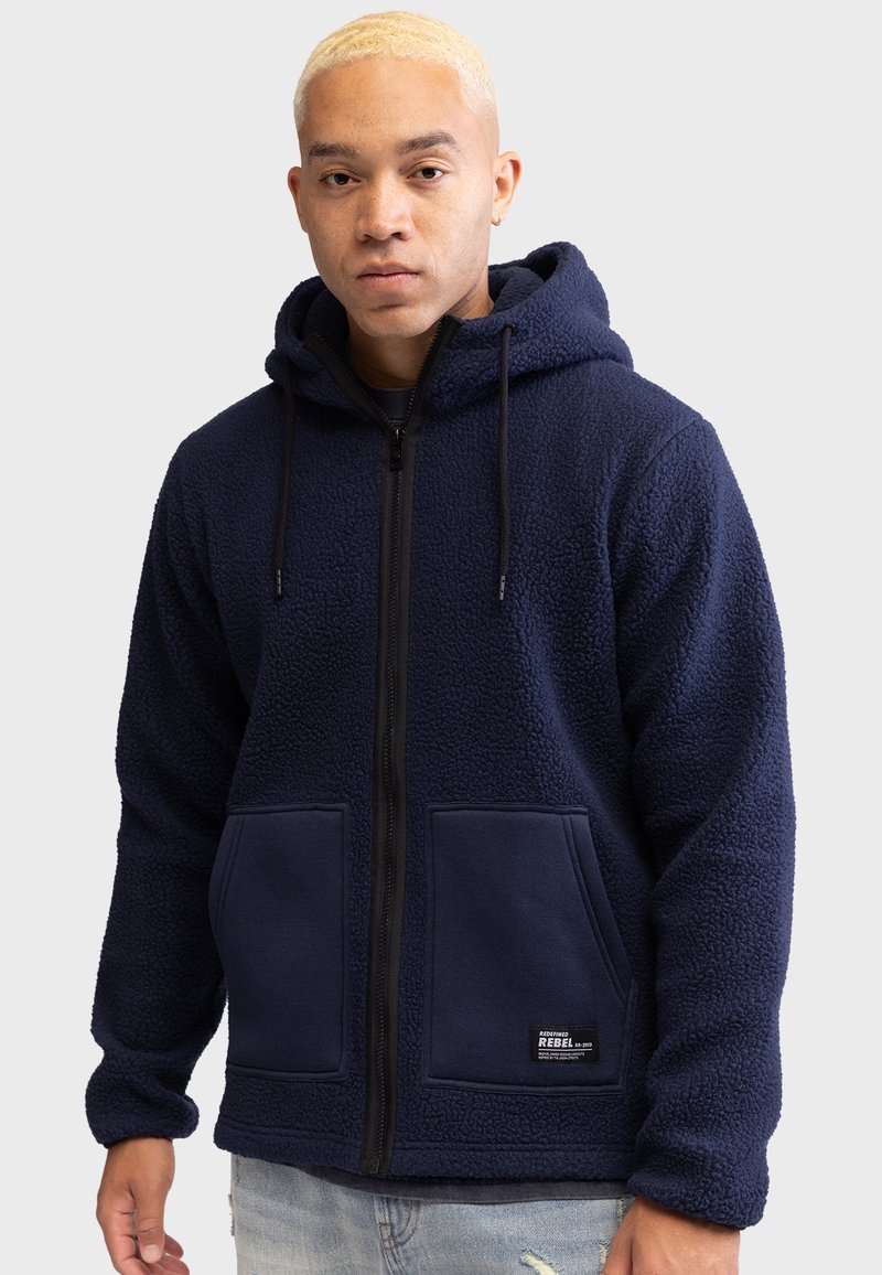 Redefined Rebel ELMER REGULAR FIT - Fleece jacket - navy/dark blue ...