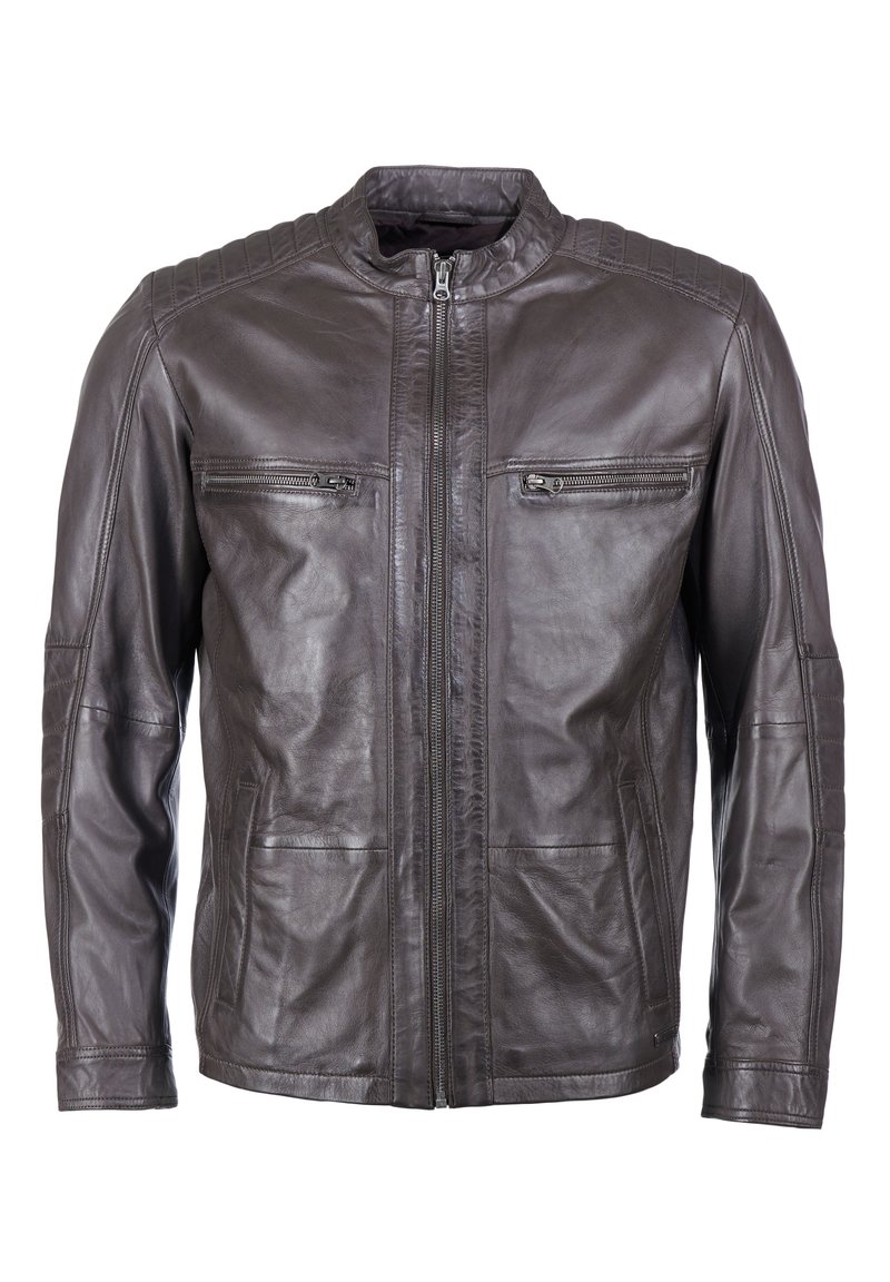 Mustang FABIANO - Leather jacket - brown - Zalando.de