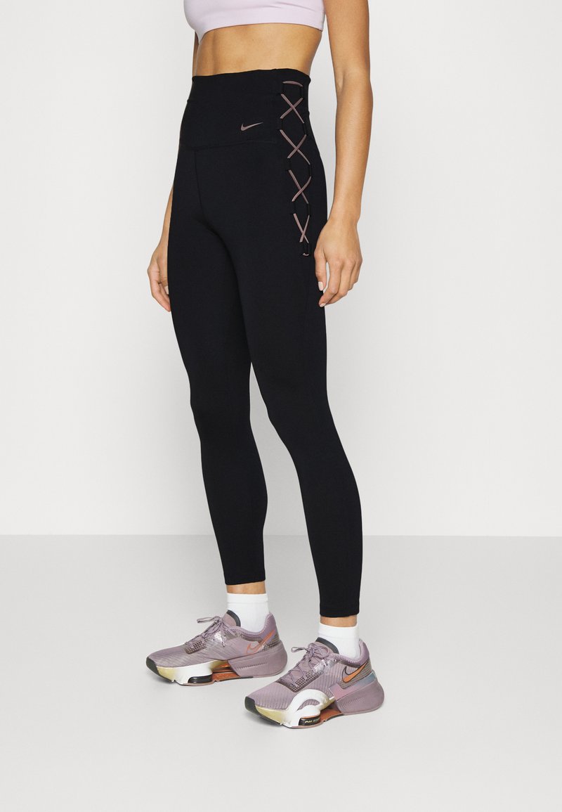 Nike Performance ONE - Tights - black/plum eclipse/schwarz - Zalando.de