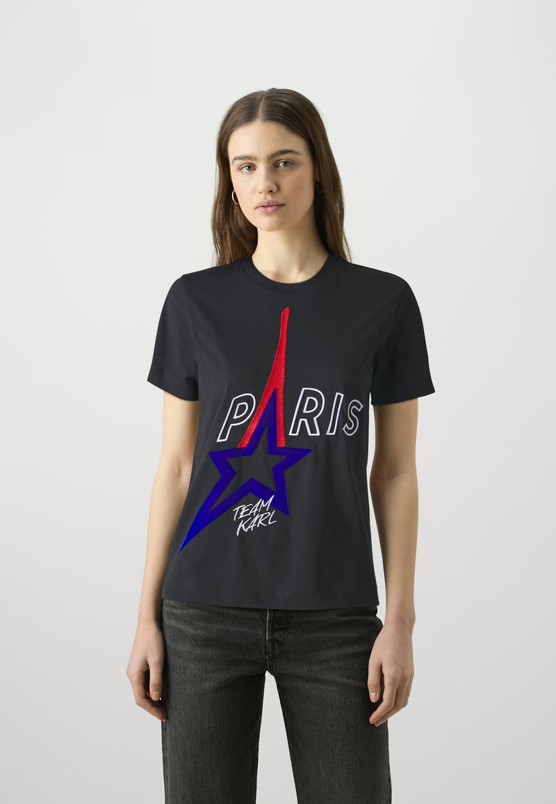 KARL LAGERFELD PARIS - Print T-shirt - black - Zalando