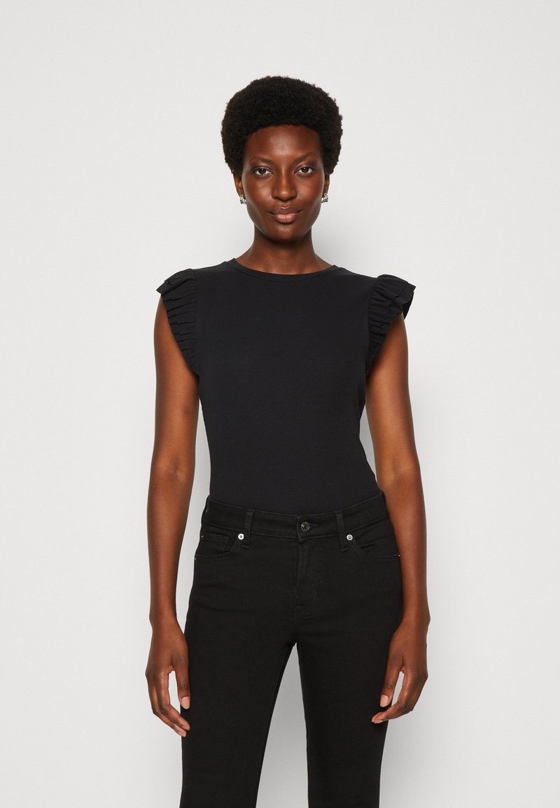 GAP RUFFLE TANK - Print T-shirt - true black/black - Zalando.ie