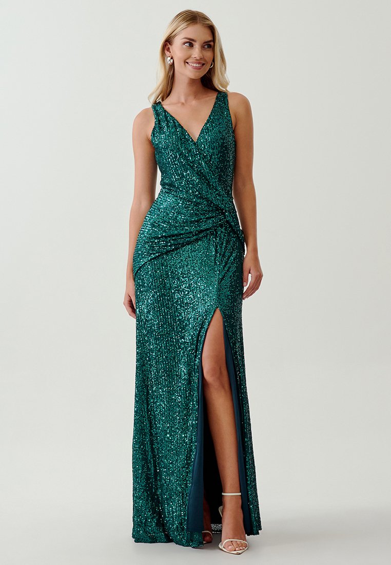 TUSSAH AMARA - Robe de cocktail - emerald sequin/vert - ZALANDO.FR
