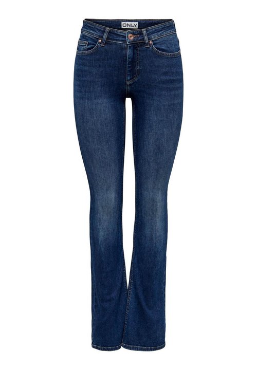 ONLY ONLBLUSH MID - Flared jeans - grey denim/grå denim - Zalando.se