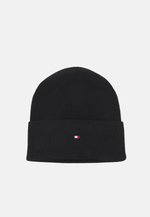 Tommy Hilfiger ESSENTIAL FLAG BEANIE - Pipo - black/musta - Zalando.fi