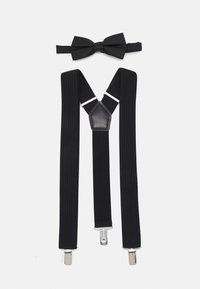 Pier One SUSPENDER/HOSENTRÄGER SET - Bow tie - black/svart - Zalando.no