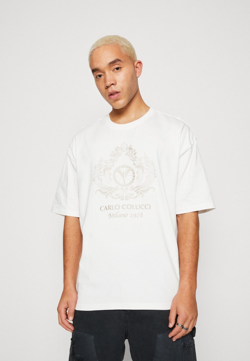 Carlo Colucci UNISEX - T-shirt imprimé - offwhite/écru - ZALANDO.BE