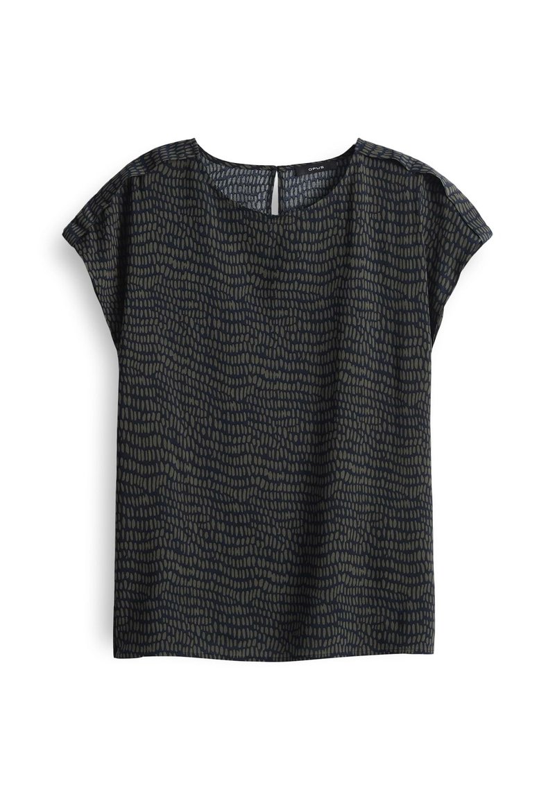 OPUS RELAXED FIT PRINT - Bluse - coal blue/blau - Zalando